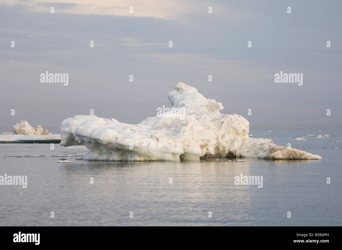 melting shorefast ice in the Beaufort Sea Arctic Ocean off the coast of ...