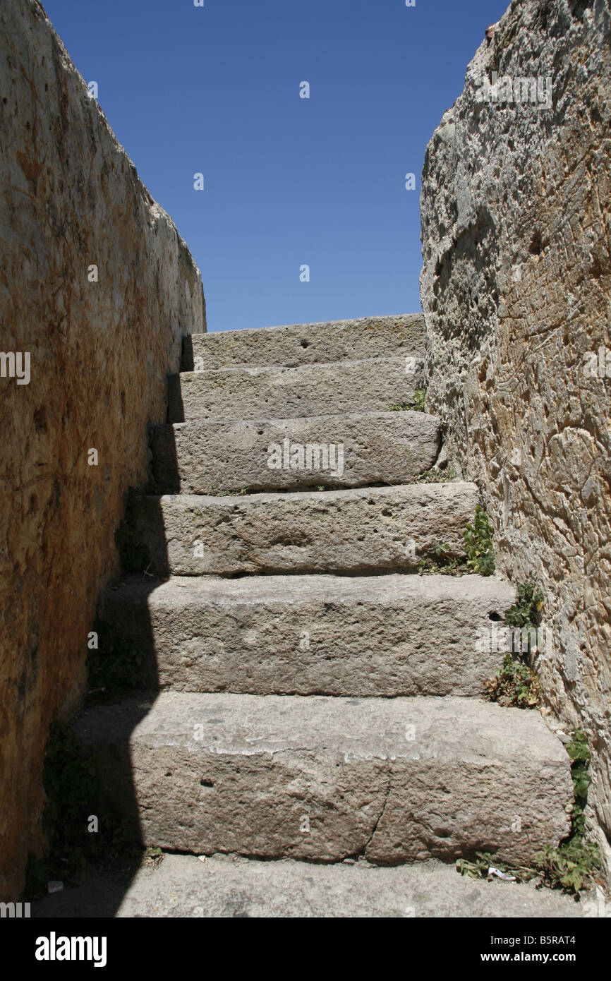 empty steps and blue sky outdoors Stock Photo - Alamy