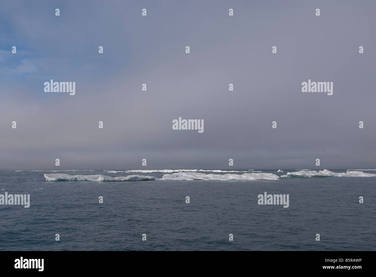 melting shorefast ice in the Beaufort Sea Arctic Ocean off the coast of ...