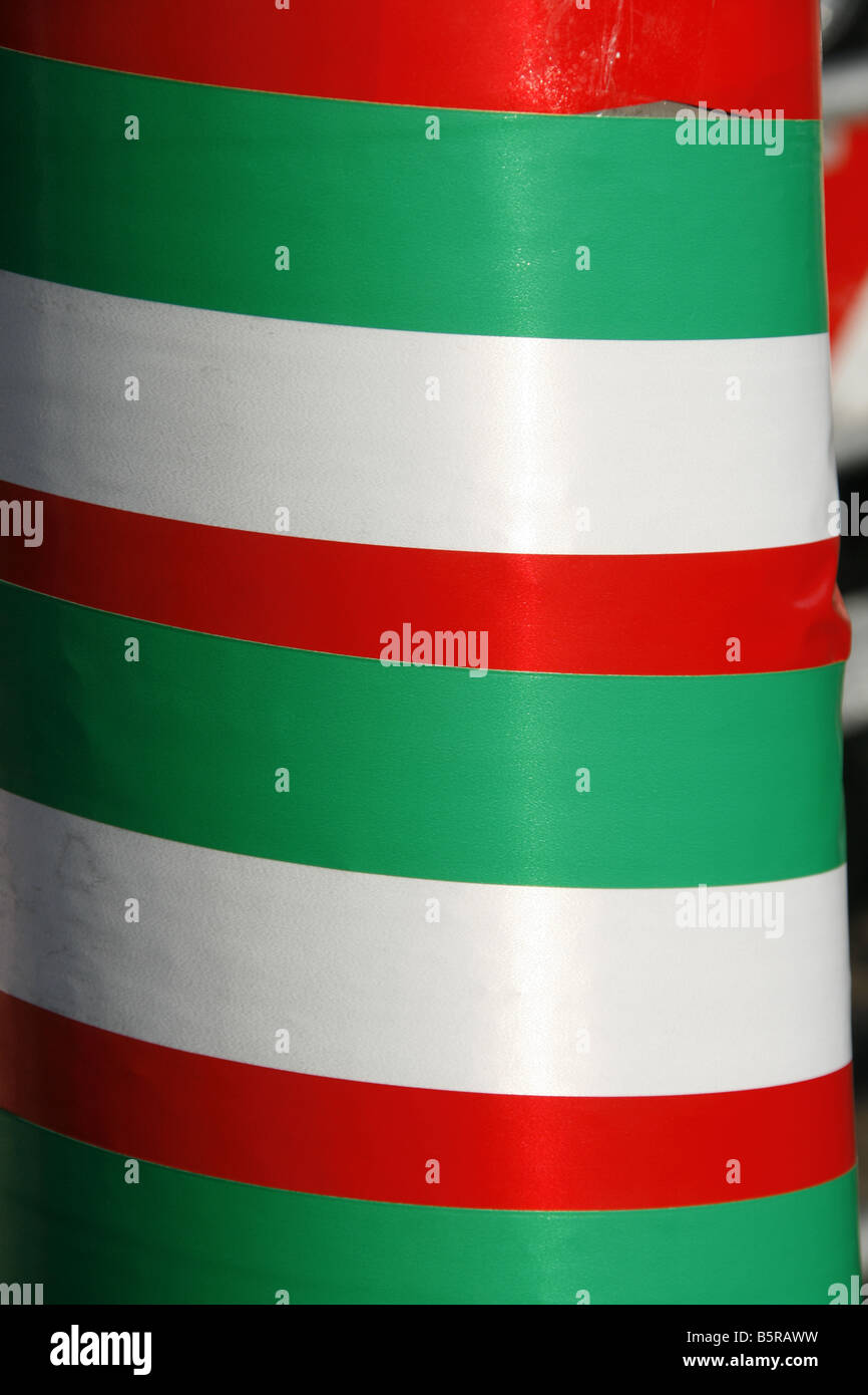 Bollard pole red white green hi-res stock photography and images - Alamy