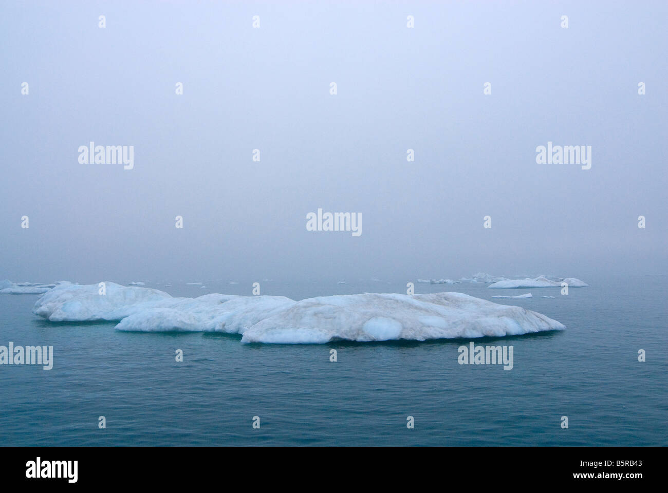 melting shorefast ice in the Beaufort Sea Arctic Ocean off the coast of ...