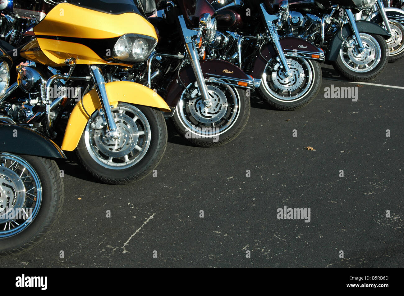 Motorcycle Line up Stock Photo - Alamy
