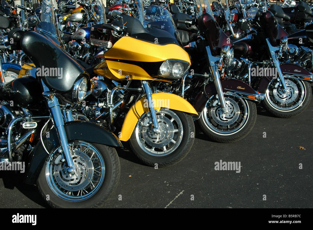 Motorcycle Line up Stock Photo - Alamy