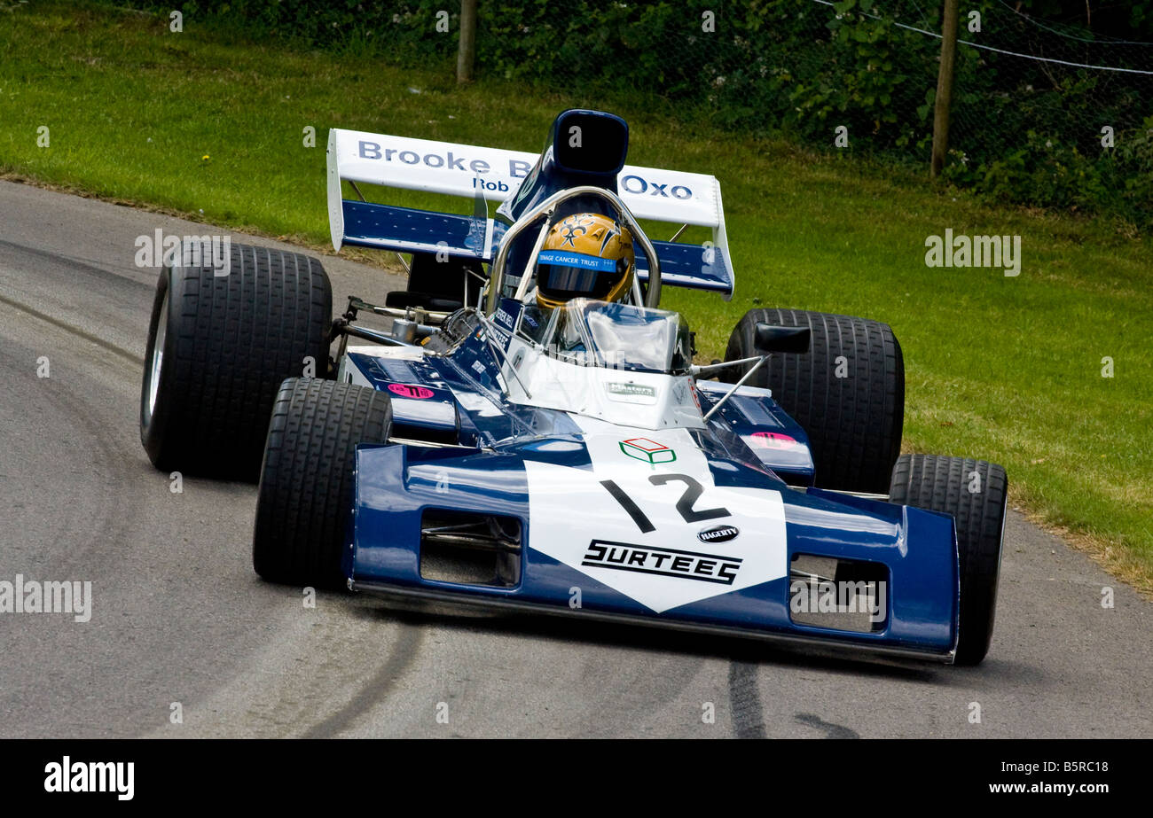 1971 Surtees-Cosworth TS9B with driver John Monson at Goodwood Festival ...