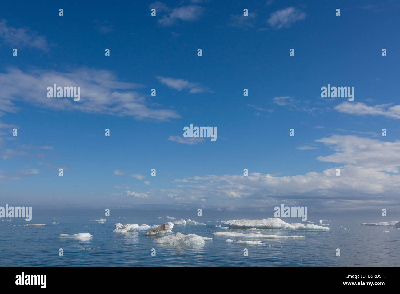 melting shorefast ice in the Beaufort Sea Arctic Ocean off the coast of ...