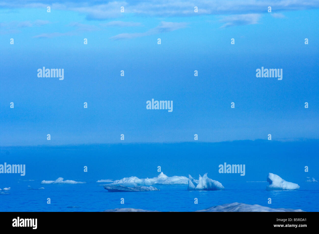 melting shorefast ice in the Beaufort Sea Arctic Ocean off the coast of ...