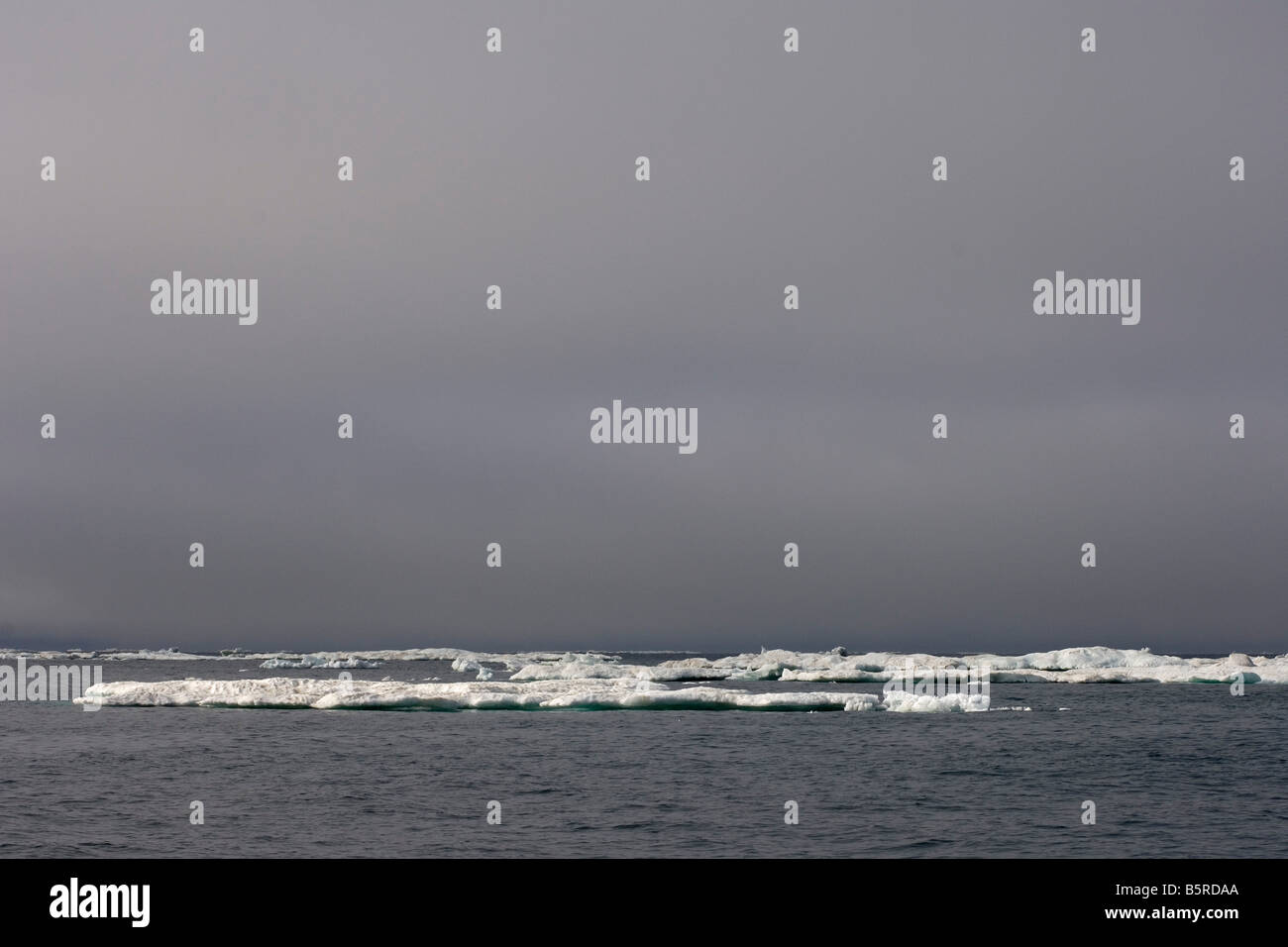 melting shorefast ice in the Beaufort Sea Arctic Ocean off the coast of ...