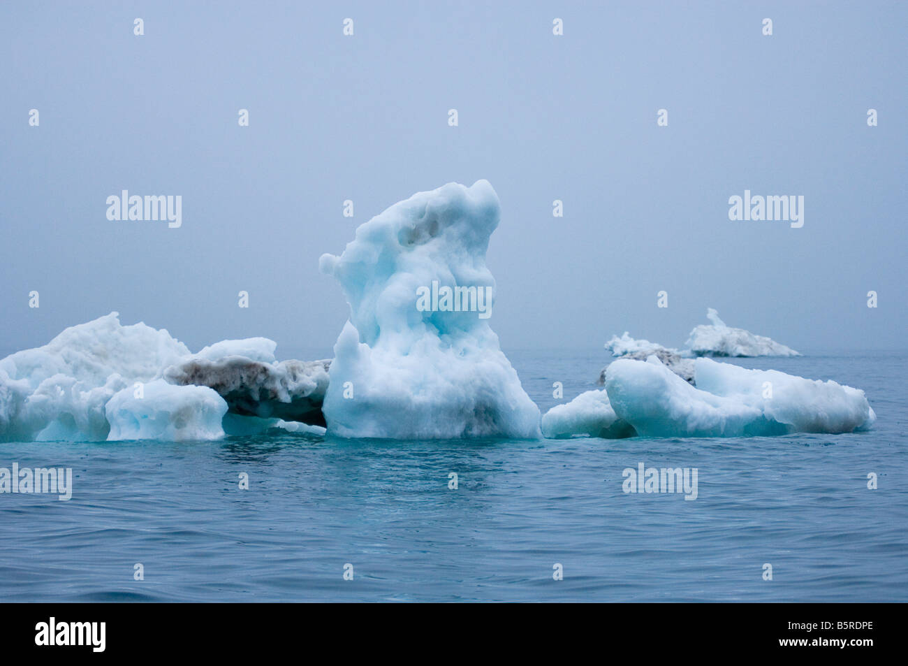 melting shorefast ice in the Beaufort Sea Arctic Ocean off the coast of ...