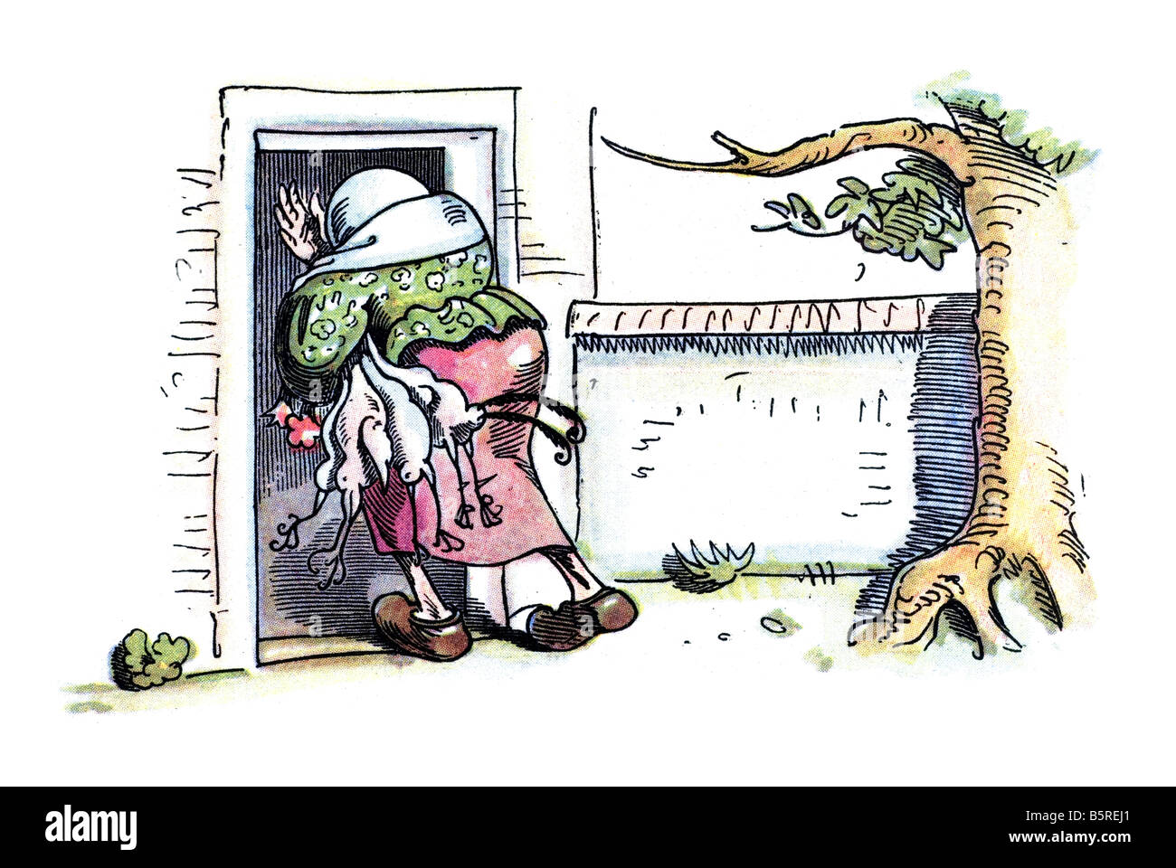 widow Bolte carrys dead chicks in house, Max and Moritz A Story of ...