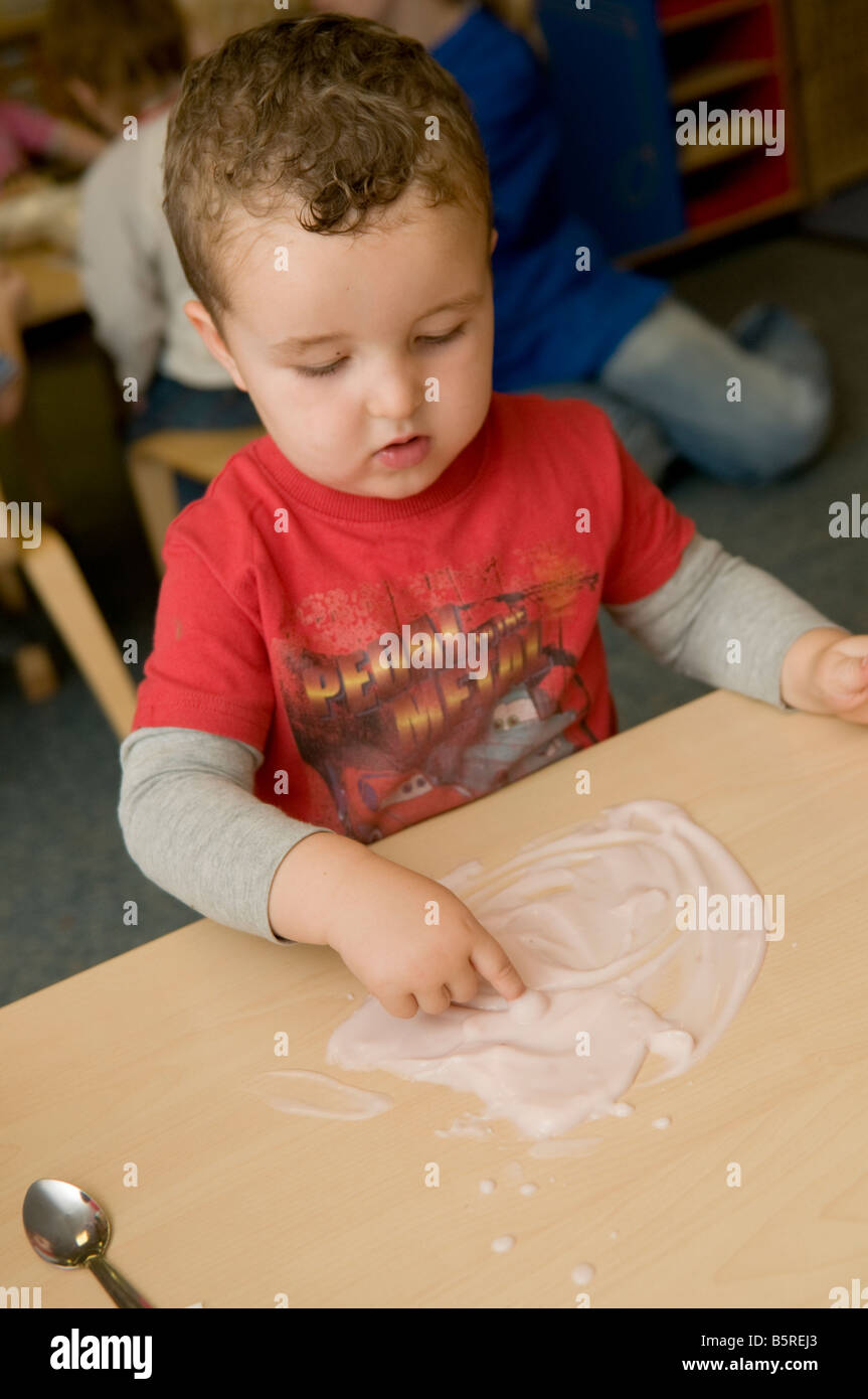 Children Drawing In Nursery High Resolution Stock Photography and ...