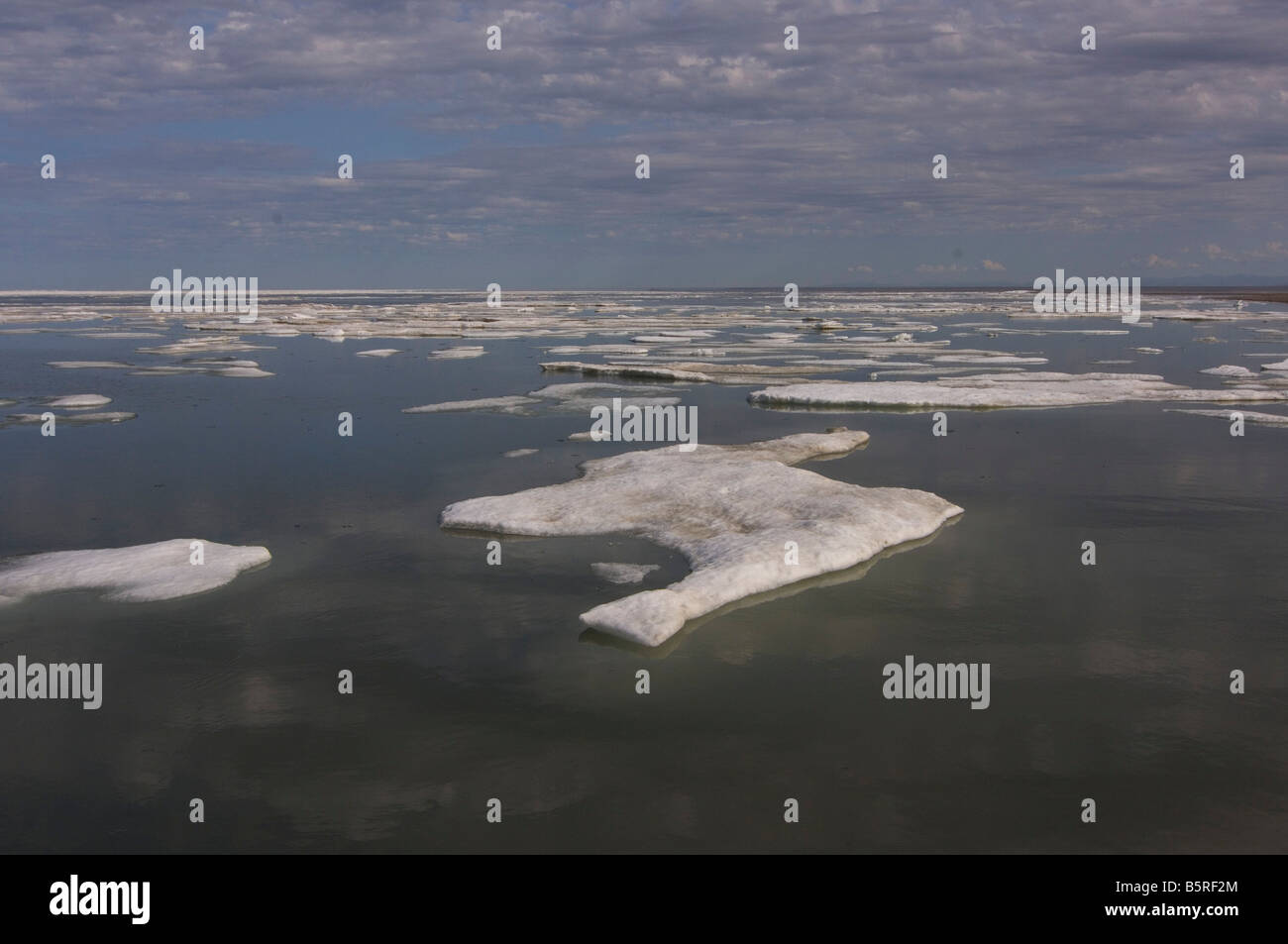 melting shorefast ice in the Beaufort Sea Arctic Ocean off the coast of ...