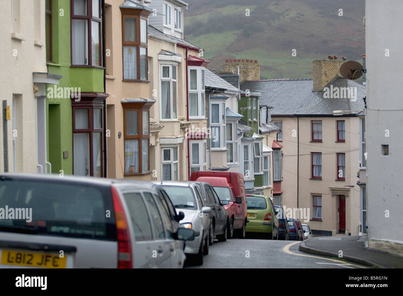 Colorful buildings of Aberystwyth, Wales Stock Photo - Alamy