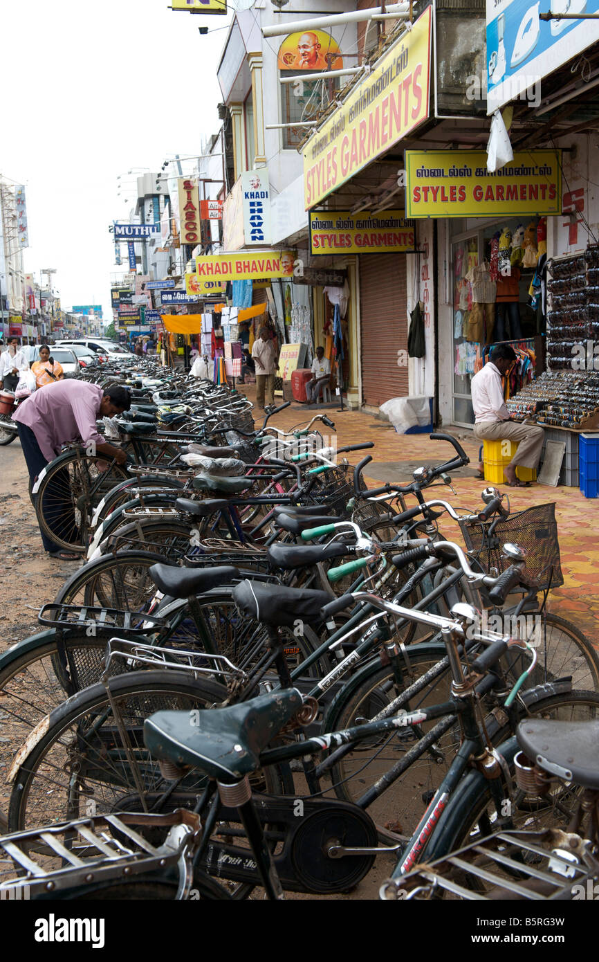 Street in Pondicherry Stock Photo - Alamy