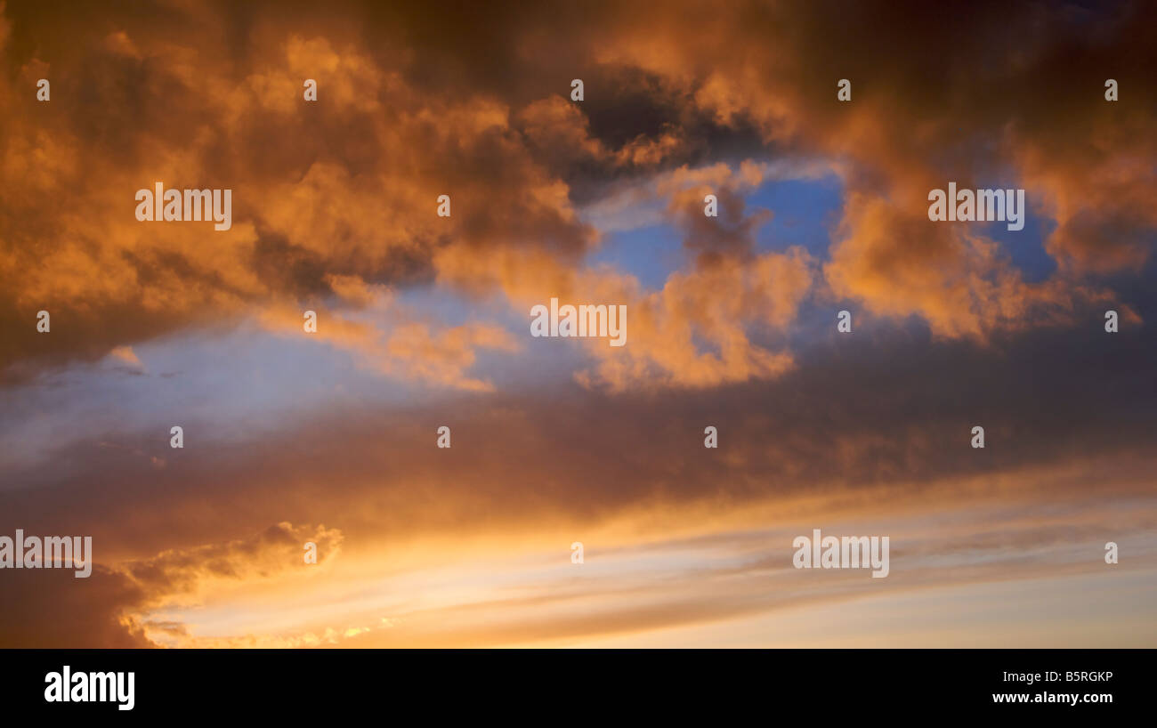 Colourful sunset. Red clouds. Skyscape Stock Photo - Alamy