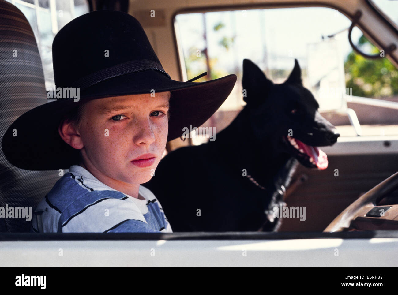 Boy, outback Australia Stock Photo - Alamy