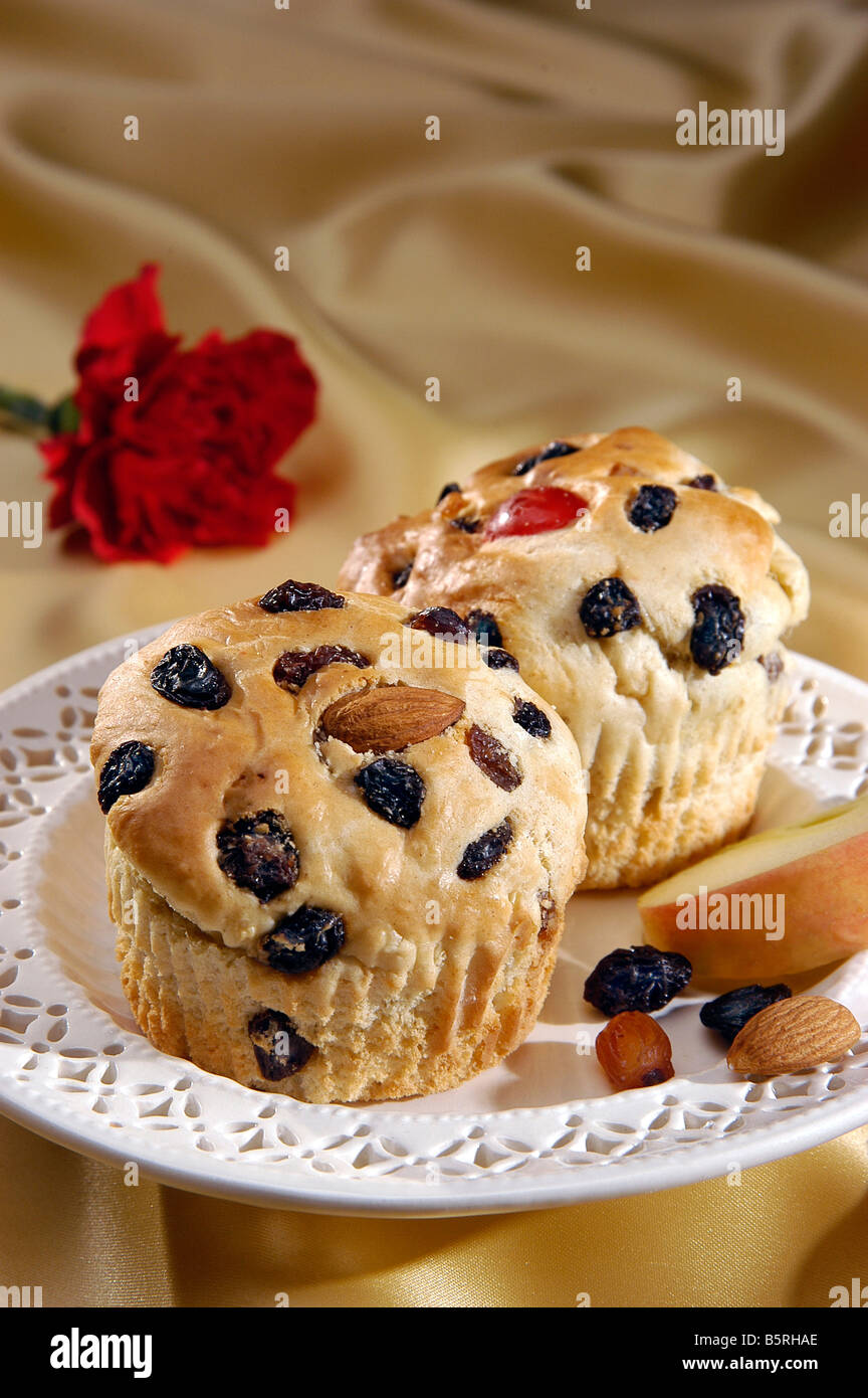 fruit and nut buns Stock Photo - Alamy