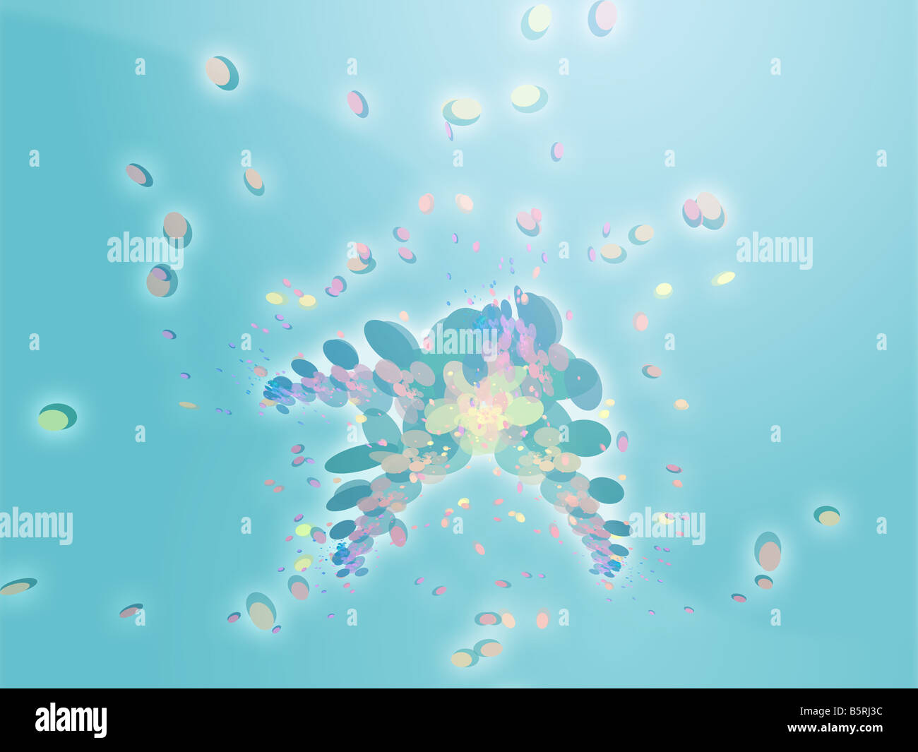 Abstract illustration wallpaper of 3d geometric shapes Stock Photo - Alamy