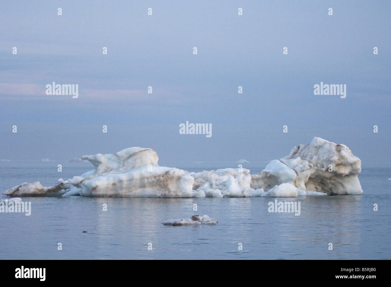 melting shorefast ice in the Beaufort Sea Arctic Ocean off the coast of ...
