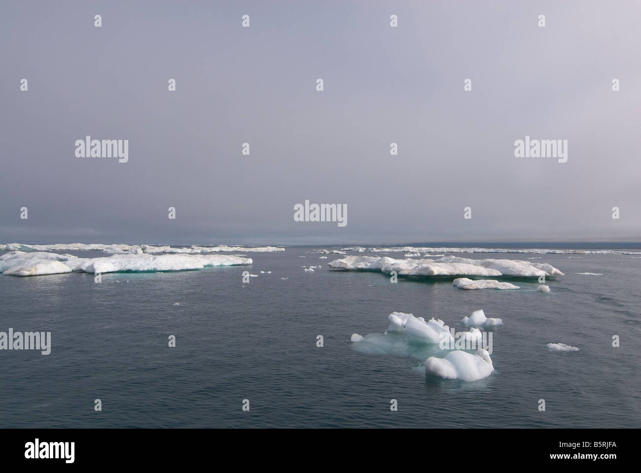 melting shorefast ice in the Beaufort Sea Arctic Ocean off the coast of ...