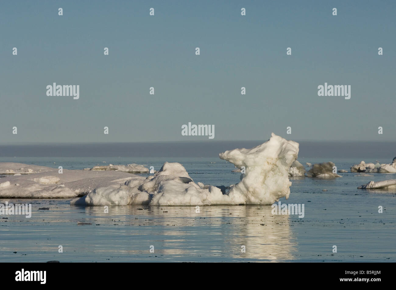 melting shorefast ice in the Beaufort Sea Arctic Ocean off the coast of ...
