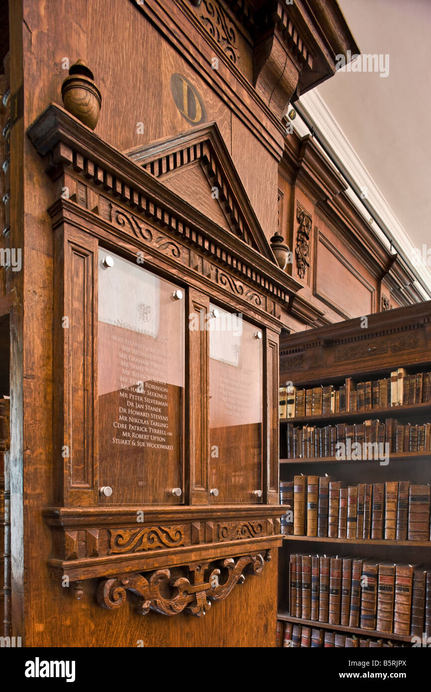 Fellows Library a medieval library at Jesus College Oxford Stock Photo ...