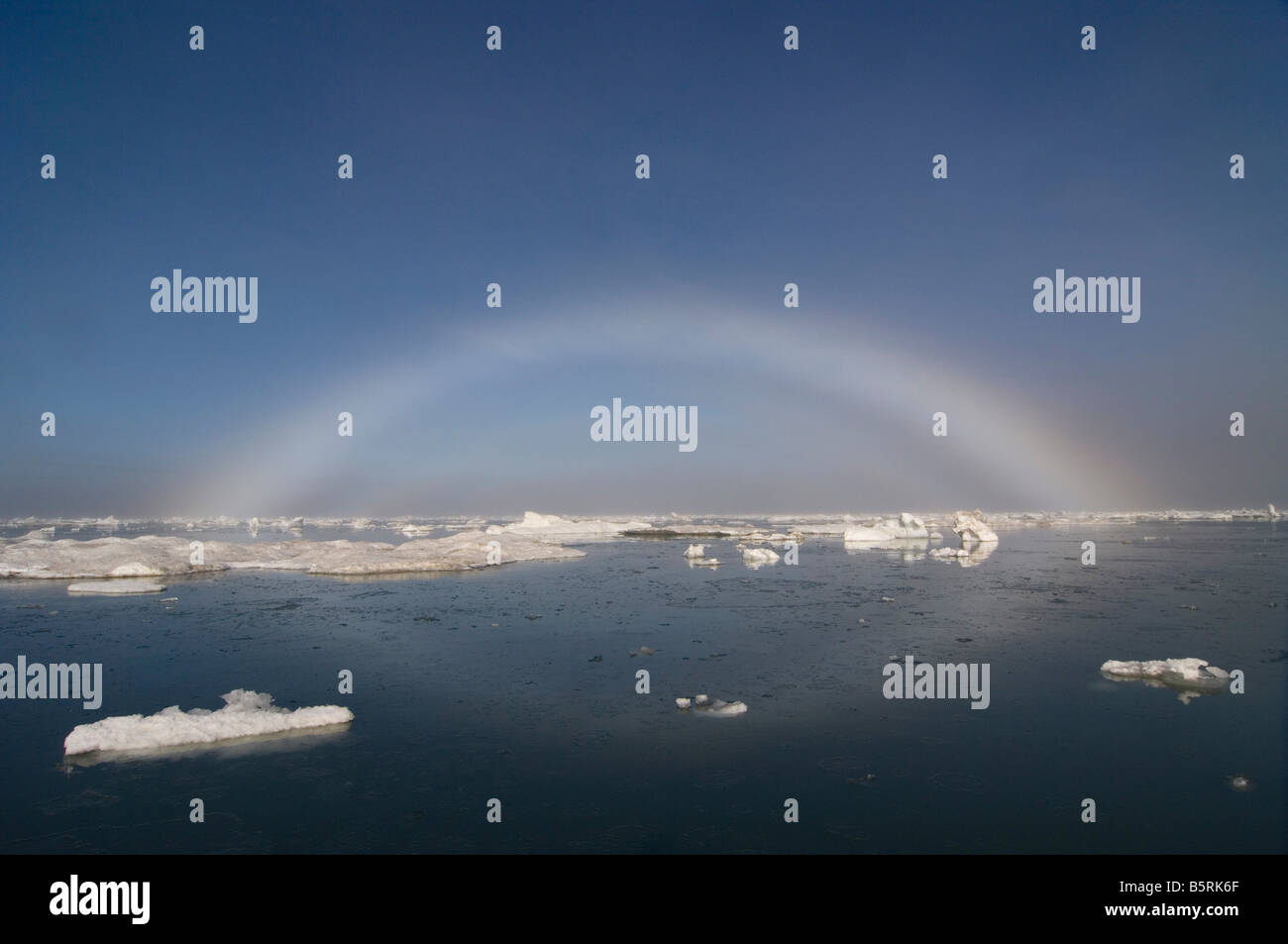 melting shorefast ice in the Beaufort Sea Arctic Ocean off the coast of ...