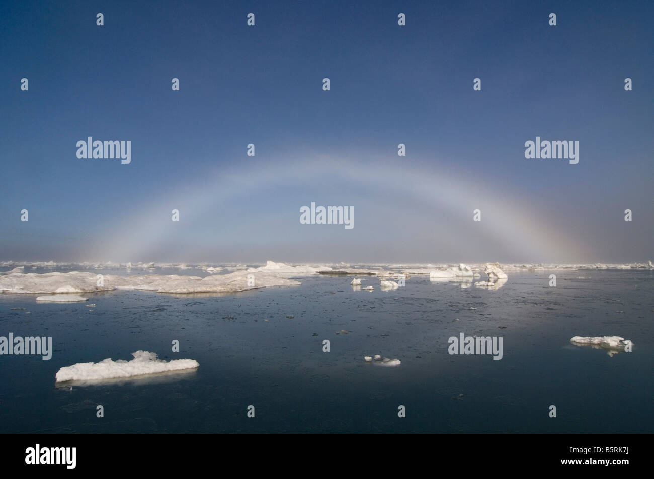 melting shorefast ice in the Beaufort Sea Arctic Ocean off the coast of ...