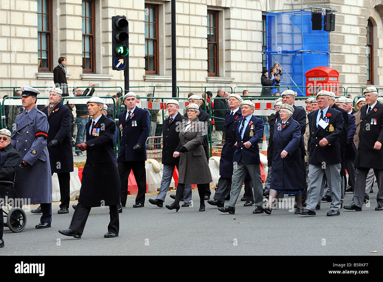 Male RAF WW2 Veterans take part in the London Remembrance Parade on Nov ...