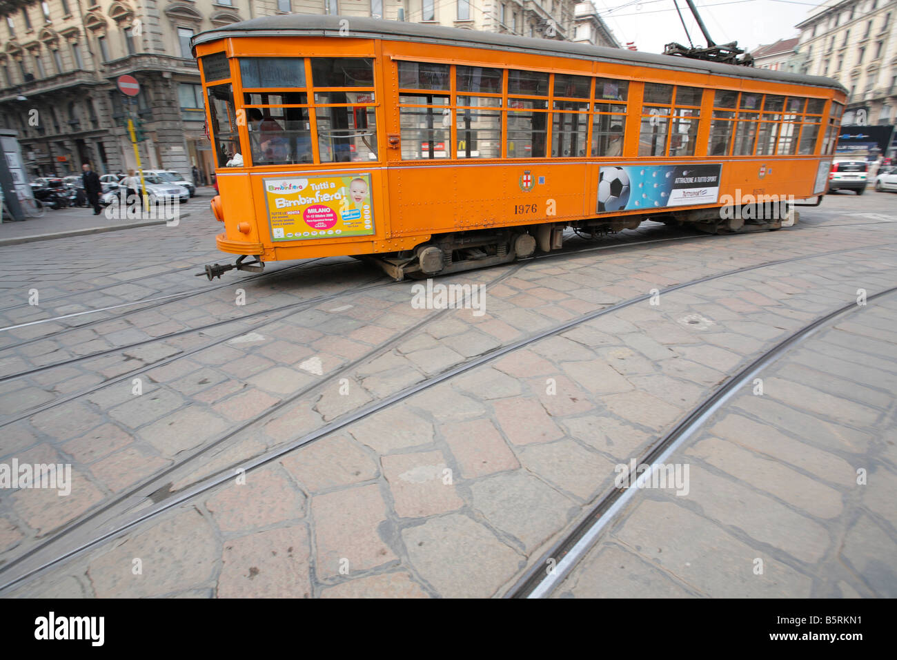 Street car tram, Milan, Italy Stock Photo - Alamy