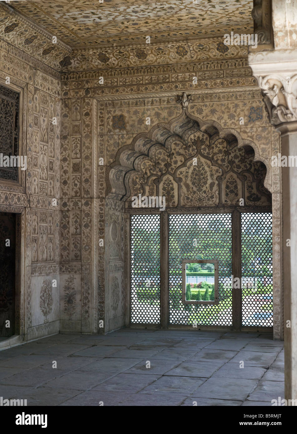 Khas Mahal Red Fort Delhi India Moghul arch Stock Photo - Alamy