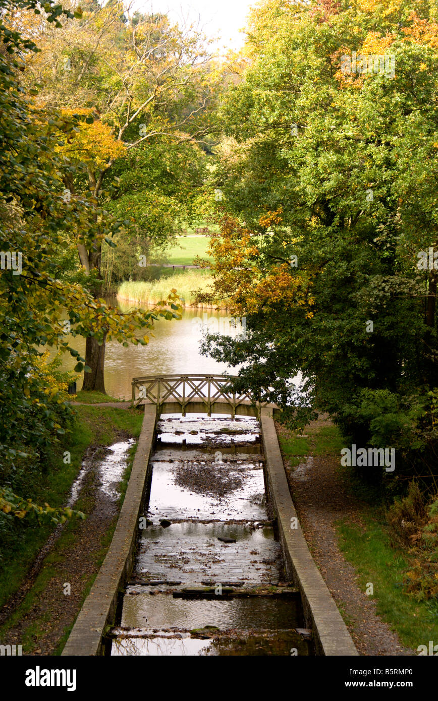 cascade bridge and lake gnoll estate country park neath neath port ...