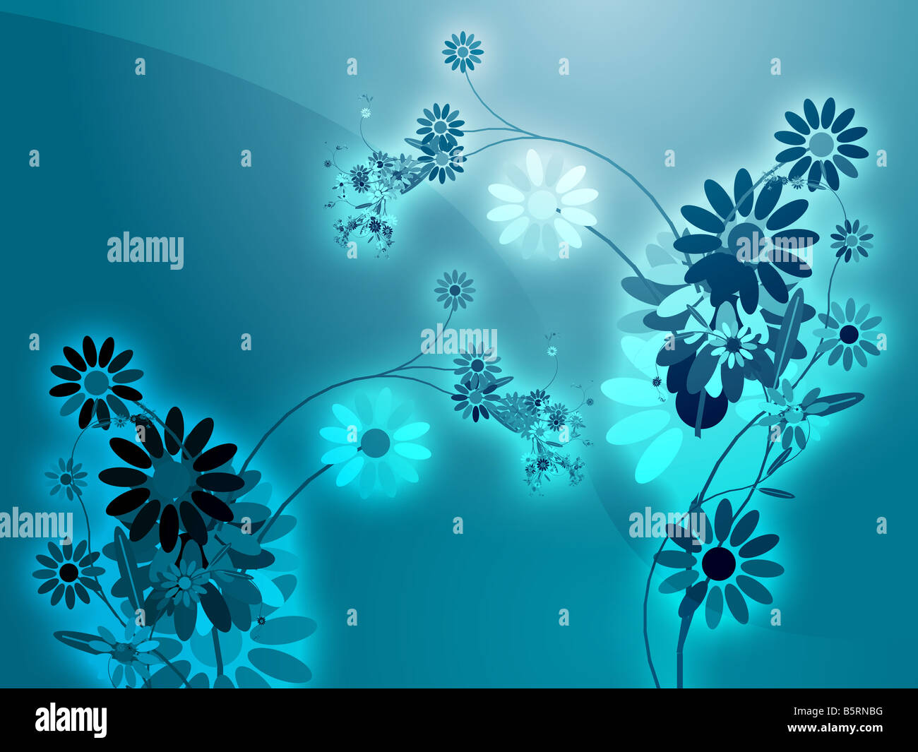 Illustration of various assorted flowers wallpaper design Stock Photo ...