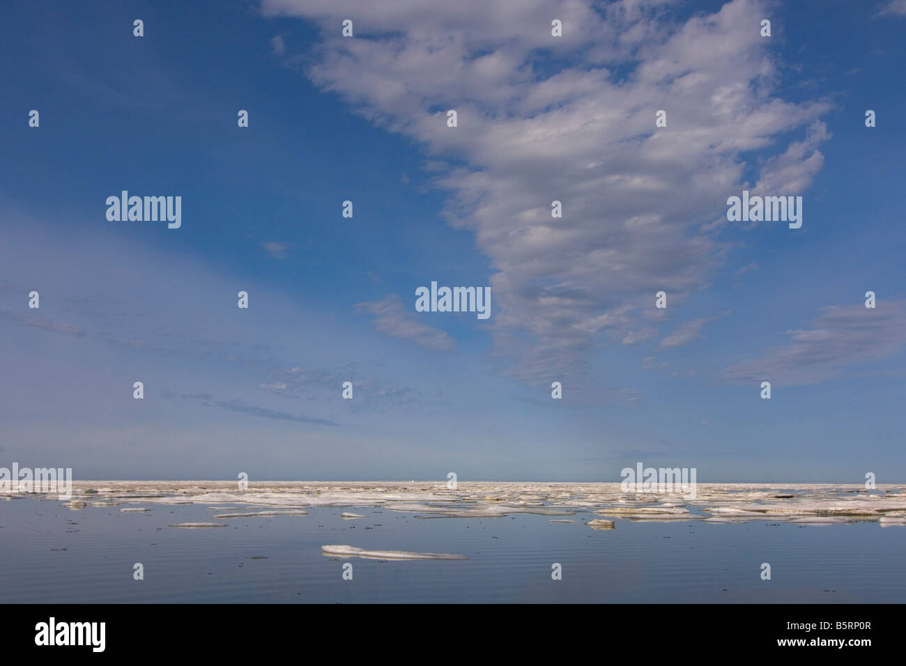melting shorefast ice in the Beaufort Sea Arctic Ocean off the coast of ...