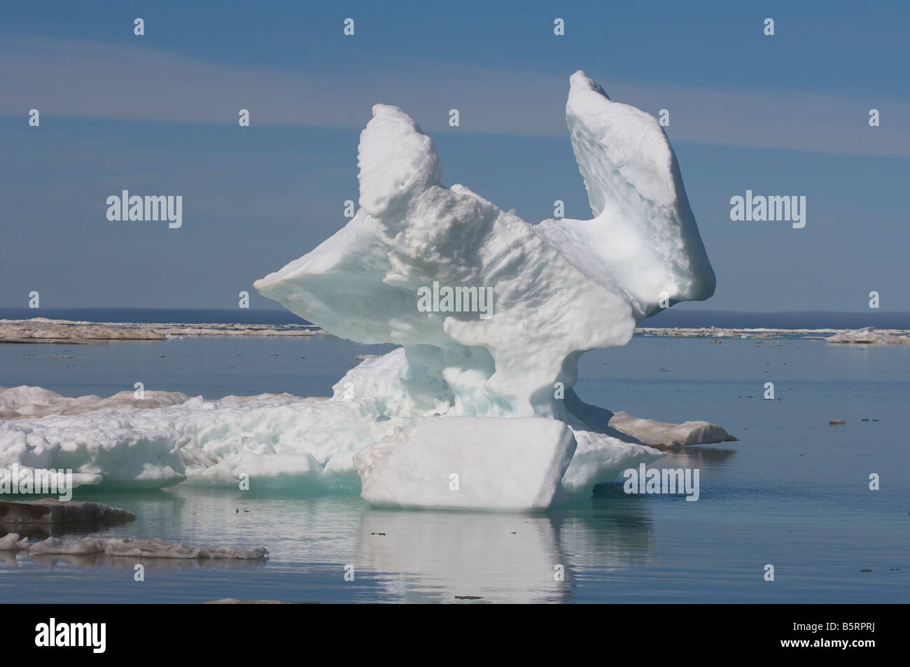 melting shorefast ice in the Beaufort Sea Arctic Ocean off the coast of ...