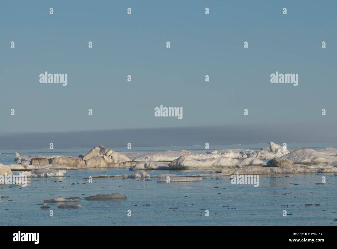 melting shorefast ice in the Beaufort Sea Arctic Ocean off the coast of ...