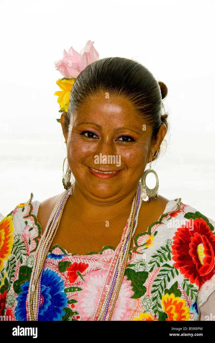 Belize City Fort Street Tourism Village woman wears folkloric ...