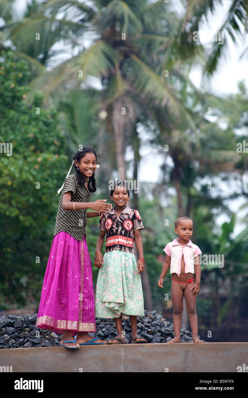 Children at Kalapet near Pondicherry in India Stock Photo - Alamy