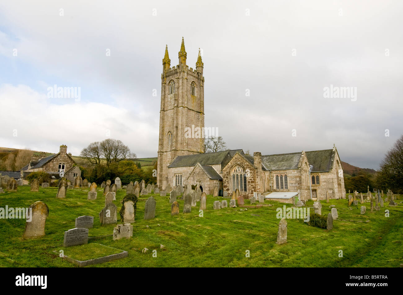 Widecombe in the Moor Church, Dartmoor National Park Stock Photo - Alamy