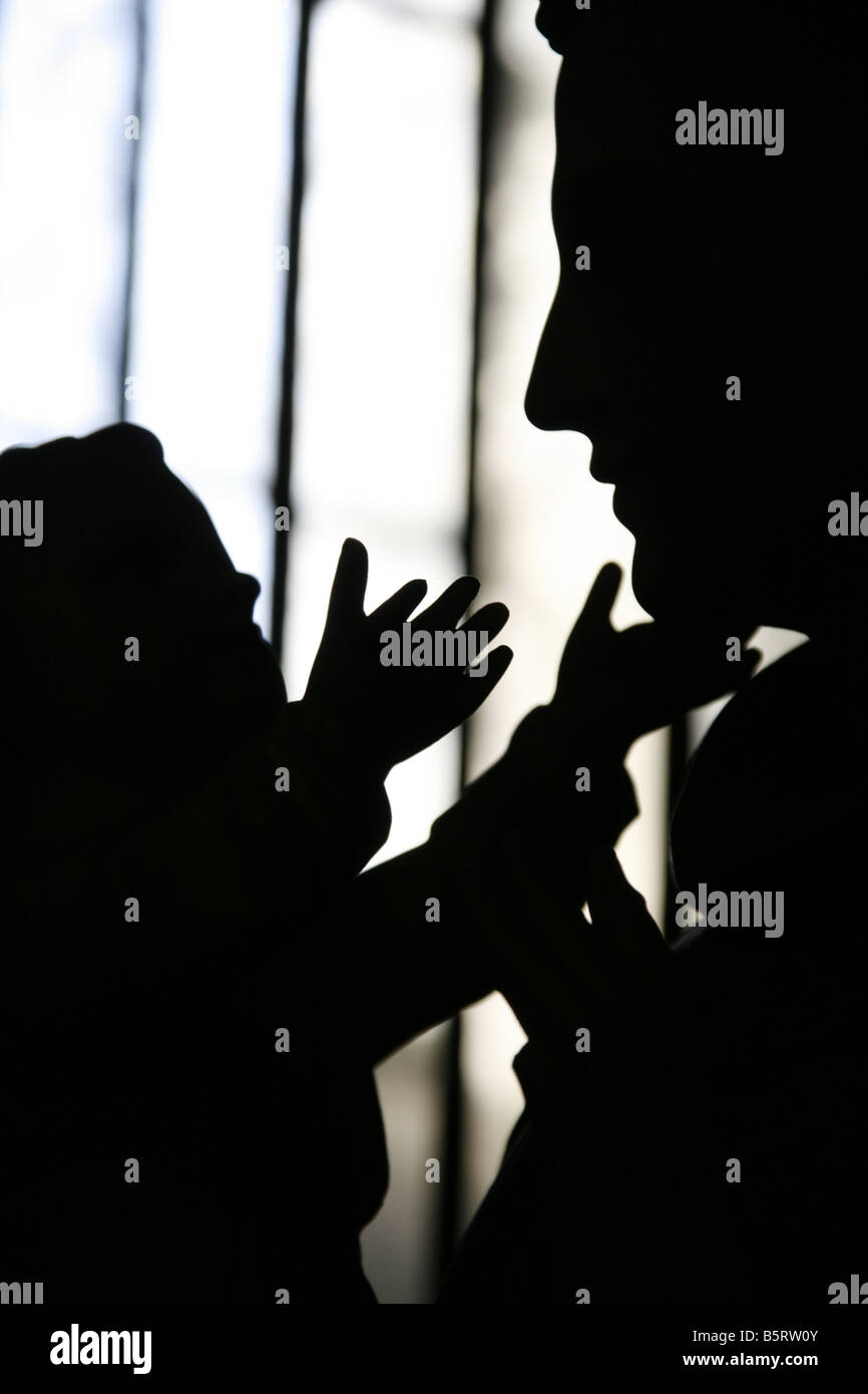 baby jesus and man shadow silhouette in church in rome Stock Photo - Alamy