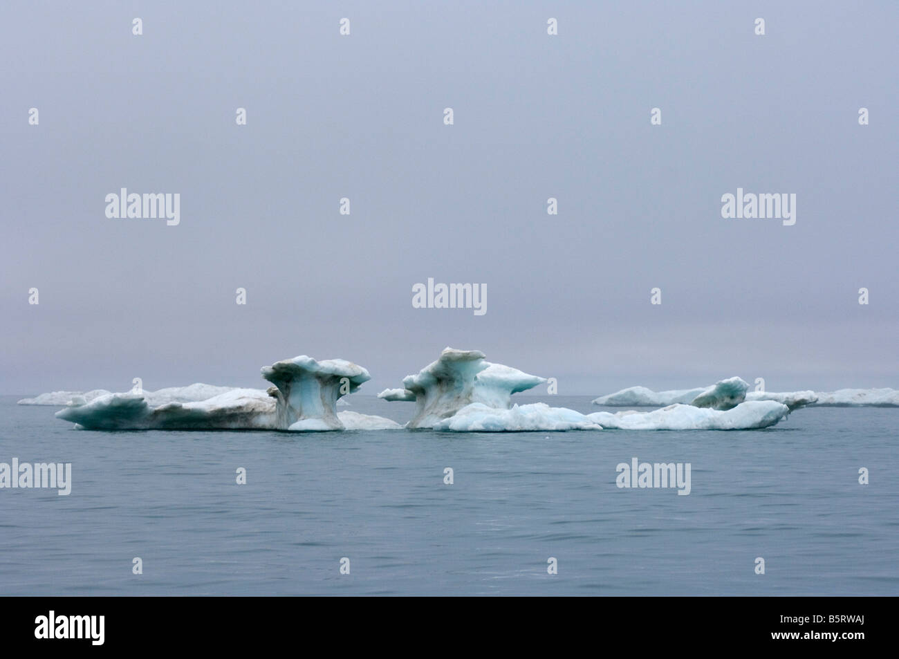 melting shorefast ice in the Beaufort Sea Arctic Ocean off the coast of ...