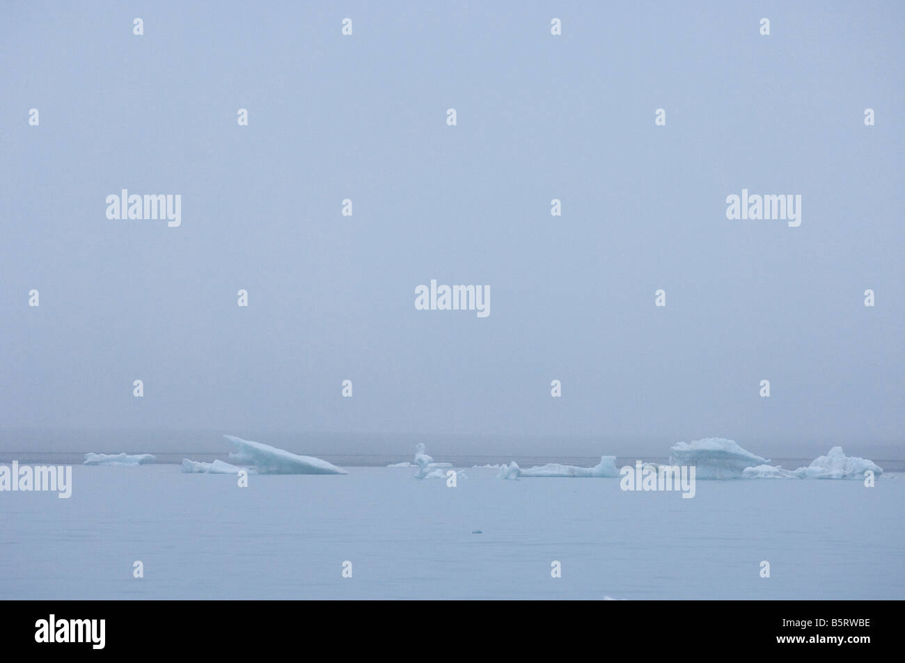 melting shorefast ice in the Beaufort Sea Arctic Ocean off the coast of ...