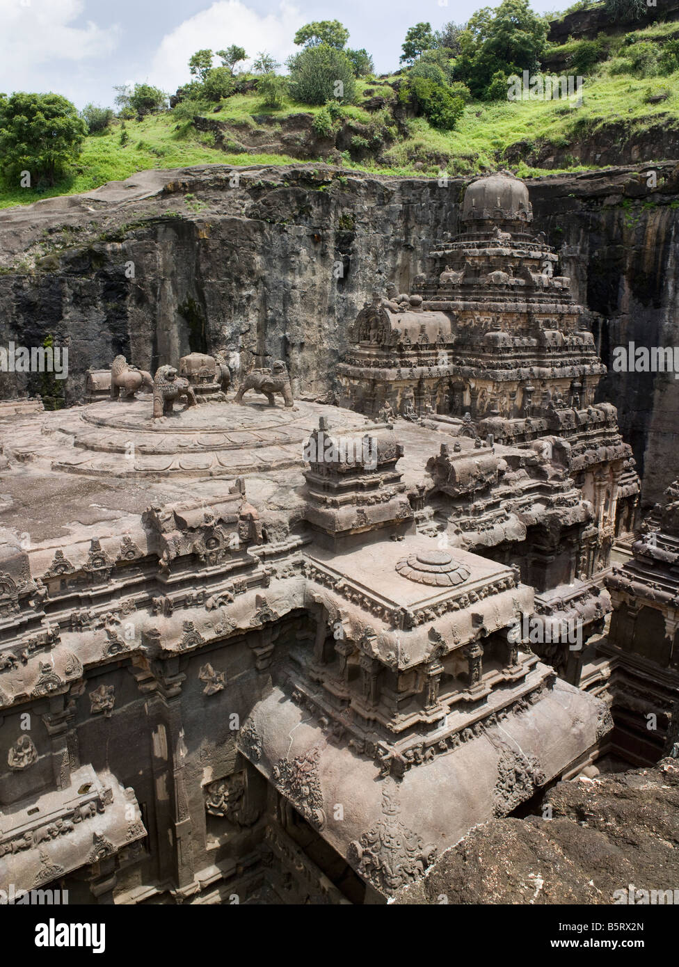 Kailasanatha Temple Ellora Caves India view from above Stock Photo - Alamy