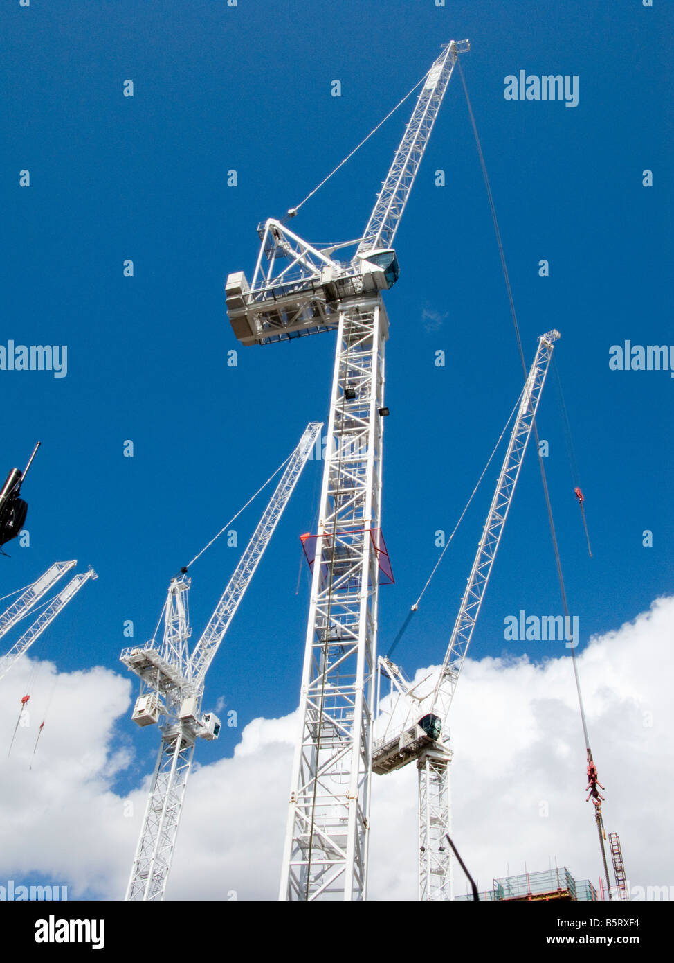 UK London Cranes on construction site Stock Photo - Alamy