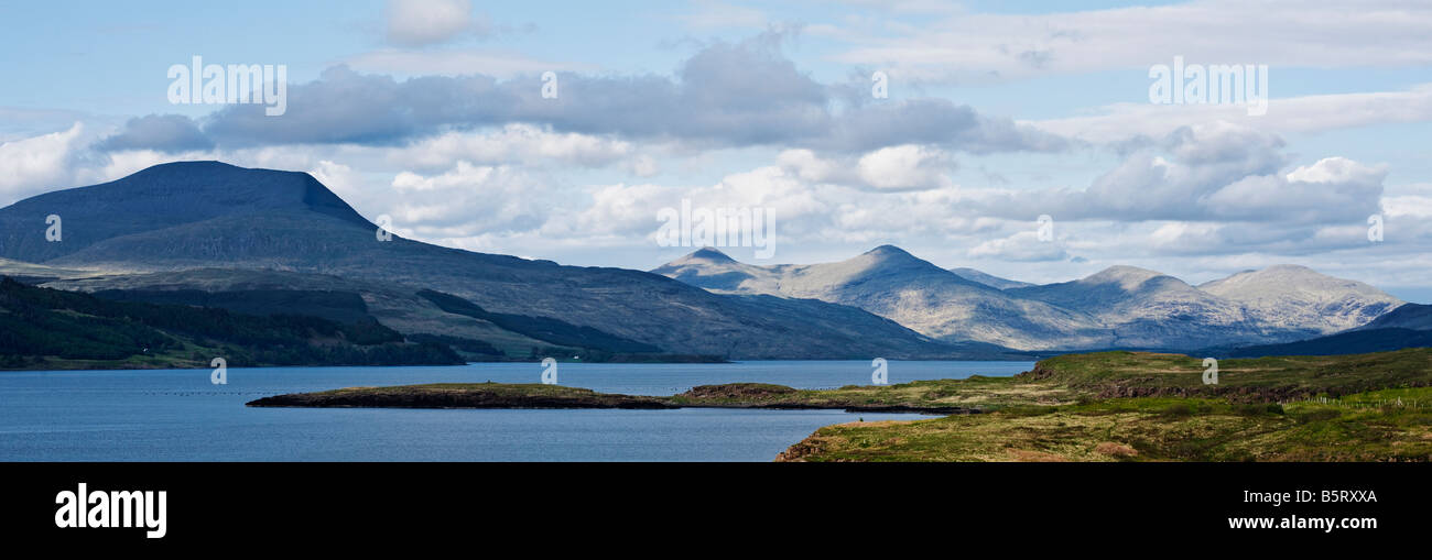 Ben more rises above loch Scridain, Isle of Mull, Scotland Stock Photo ...