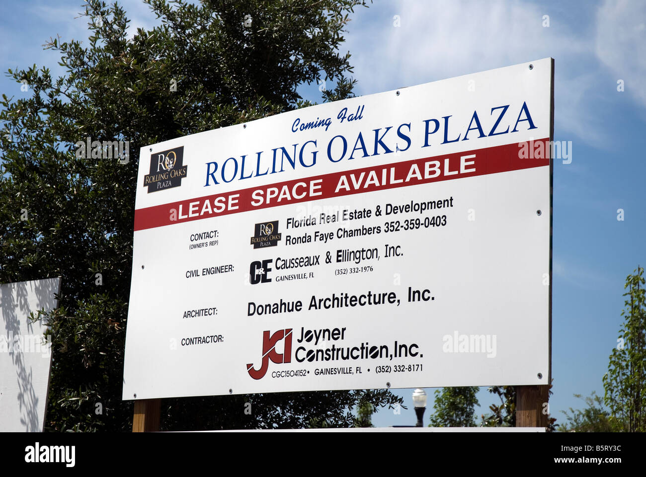 sign for new shopping center North Florida Stock Photo - Alamy
