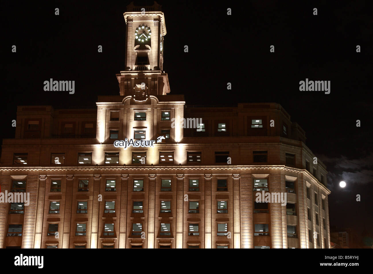 CajAstur building Plaza de la Escandalera Oviedo Spain Stock Photo - Alamy