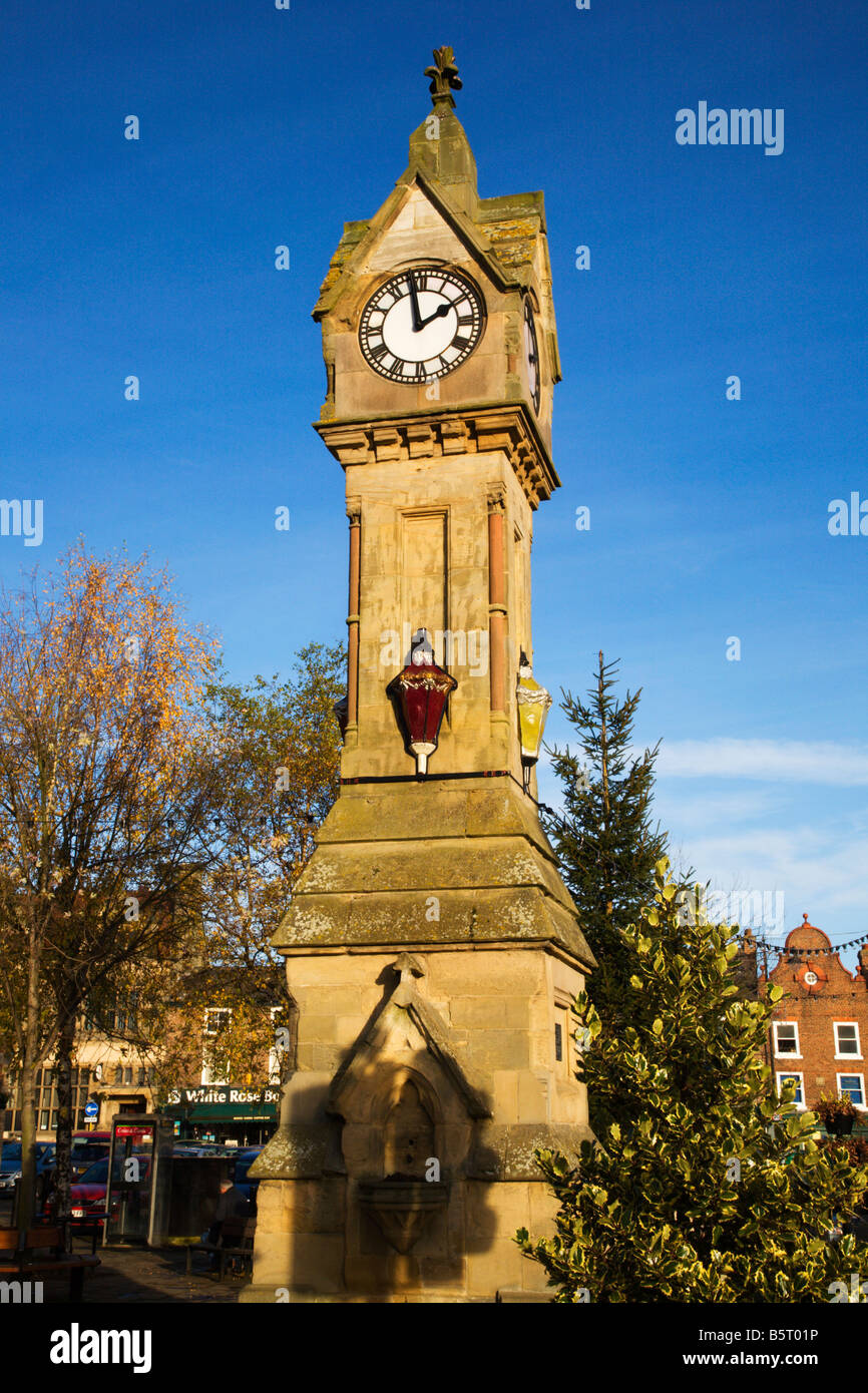 Clock Tower Thirsk North Yorkshire England Stock Photo - Alamy
