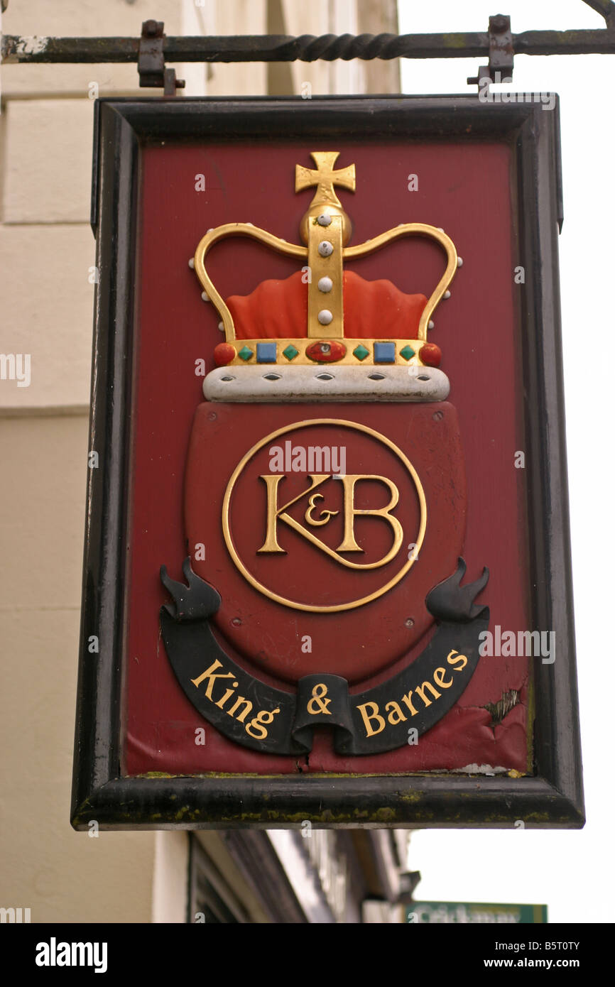 King and Barnes Brewery Sign Stock Photo - Alamy
