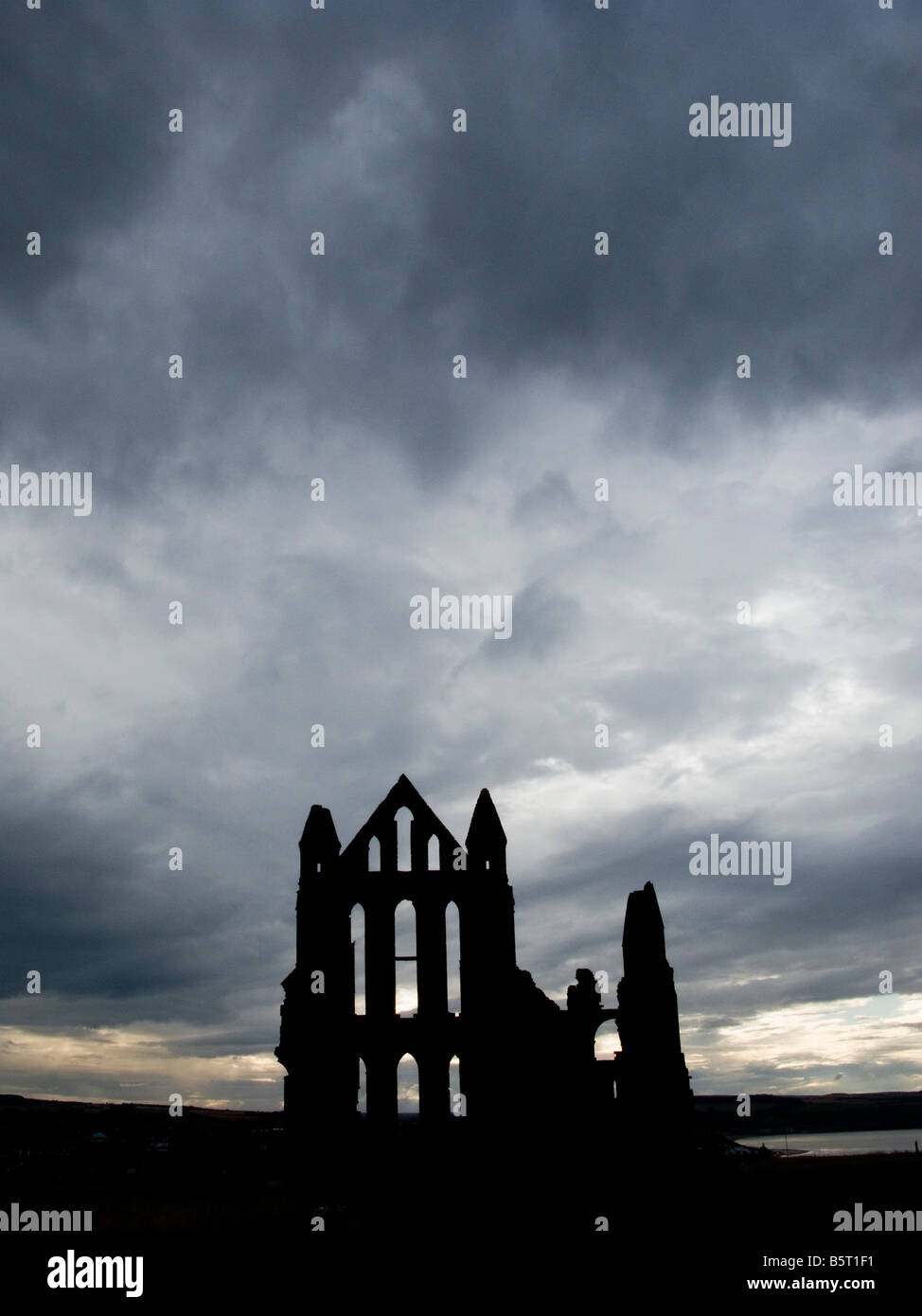 Whitby abbey silhouette hi-res stock photography and images - Alamy