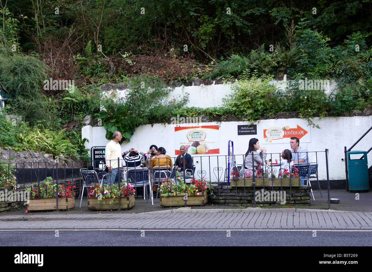 Tea Rooms Cafe in Cheddar Gorge Somerset UK Holly House Stock Photo - Alamy